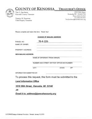 Fillable Online Change Of Mailing Address Form Fax Email Print PdfFiller
