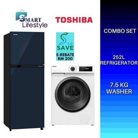 Save 4 0TOSHIBA 2 Doors Inverter Refrigerator 252L GR A28MU UB