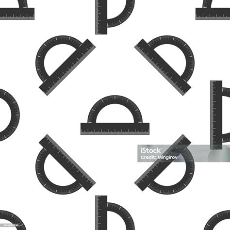 Grille De Protractor Pour Mesurer Les Degrés Modèle Sans Couture Dicône