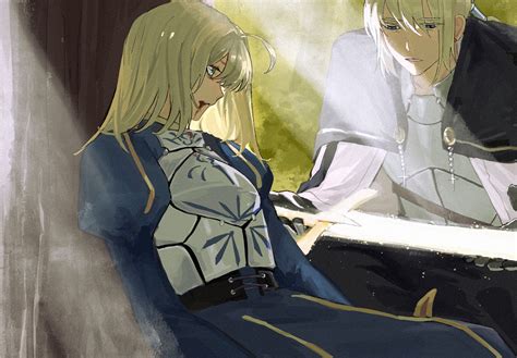 Artoria Pendragon Saber And Bedivere Fate And 1 More Drawn By