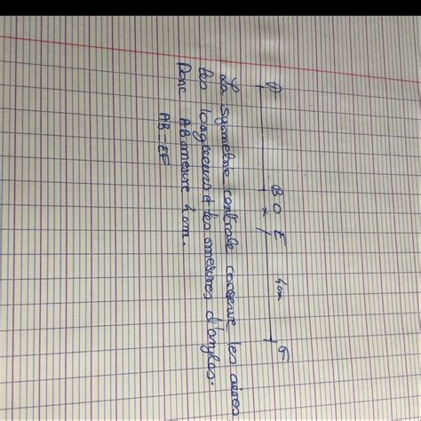 a Tracer un segment EF de longueur cm b Placer un point O qui n appartient pas à EF c
