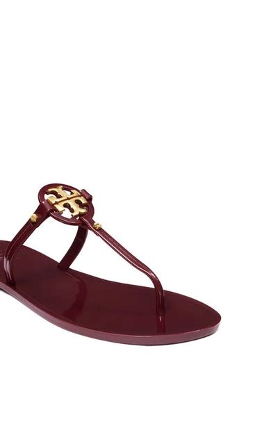 Tory Burch Mini Miller Jelly Thong Sandal In Bordeaux Modesens