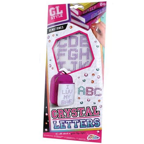 Crystal Letters Gem Stones Purple