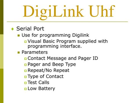 Ppt Digilink Uhf Powerpoint Presentation Free Download Id 1366884