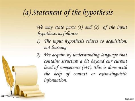 The Input Hypothesis