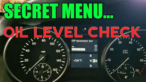 Mercedes Oil Level Check Via Secret Menu Irepair Autos Youtube