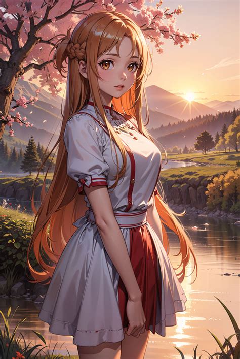 Asuna Yuuki Sunset Portrait Variant By Only4uart On Deviantart
