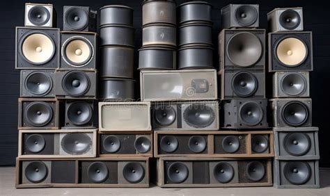 A Stack Of Music Audio Speakers Provided The Perfect Soundtrack For