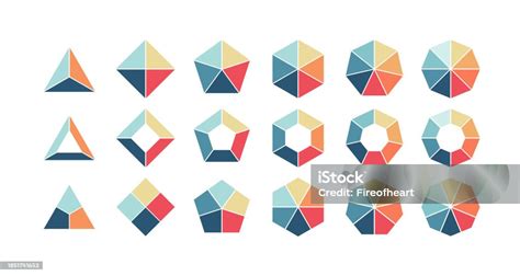 비즈니스 인포그래픽 삼각형 사각형 오각형 육각형 칠각형 팔각형 3 4 5 6 7 8 단계 옵션이있는 차트 벡터 다이어그램