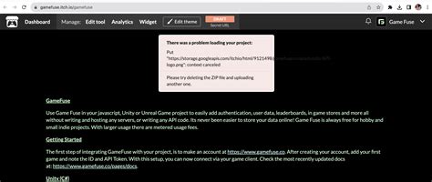 There Was A Problem Loading Your Project Please Try Deleting The Zip