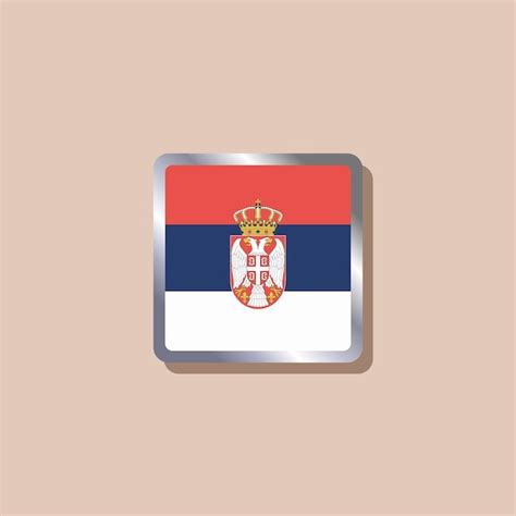 Ilustração Do Modelo De Bandeira Da Sérvia Vetor Premium
