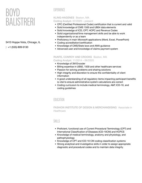 Coding Analyst Resume Samples Velvet Jobs