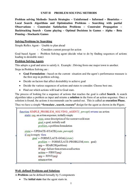 Unit2ai Unit Ii Problem Solving Methods Problem Solving Methods