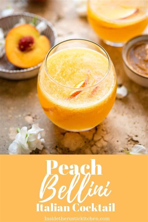 Classic Peach Bellini Cocktail Recipe Peach Bellini Cocktail Peach