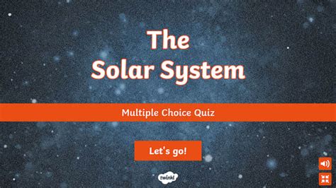 The Solar System Multiple Choice Quiz Twinkl