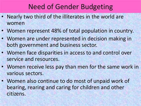 Basic Concepts Of Gender Budget And Gender Budgeting