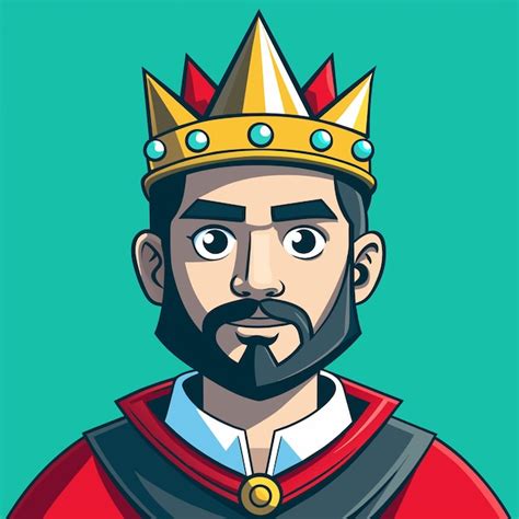 Royal Crown King Monarchy Kingdom Hand Drawn Cartoon Character Sticker