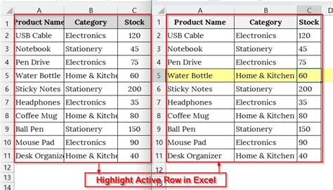 How To Highlight Active Row In Excel 3 Useful Methods Excel Insider