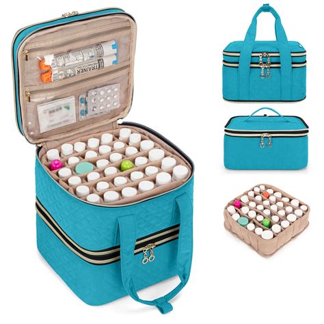 Yarwo Pill Bottle Organizer Storage Bag 3 Layers Medicine