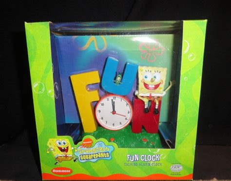 Spongebob Squarepants Fun Clock Talking Alarm Clock New 2002