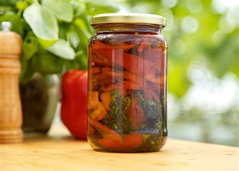 Roasted Red Capsicum Preserved In Oil Vegan Recipe