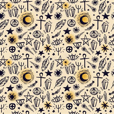 Mystical Seamless Pattern Stock Vector Illustration Of Mystical 18844200