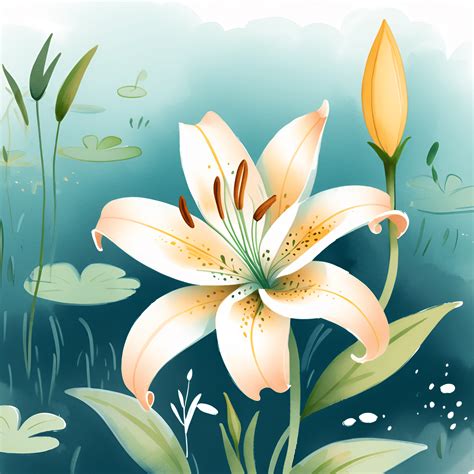 Watercolor Lily Flower Free Download Ai Scribbles