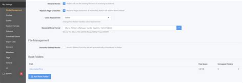 Configuration De Radarr Root Folder Docker Nas Forum