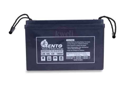 Buy New Lento AH V KWh Sealed Maintenance Free VLRA Battery Made In India In Uganda