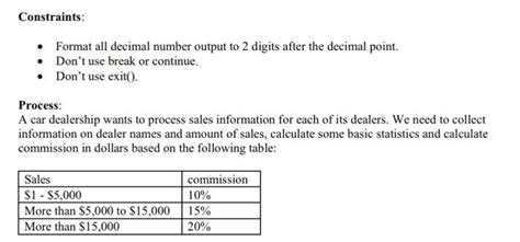Solved Constraints Format All Decimal Number Output To 2
