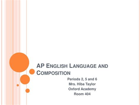 Ppt Ap English Language And Composition Powerpoint Presentation Free