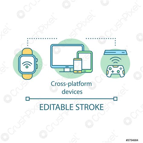 Cross Platform Devices Iot Concept Icon Stock Vector 3754684 Crushpixel