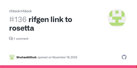 Rifgen Link To Rosetta · Issue 136 · Rifdockrifdock · Github