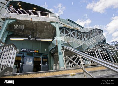 The Ornate Entrance To The West 8 Street Elevated Subway Station In