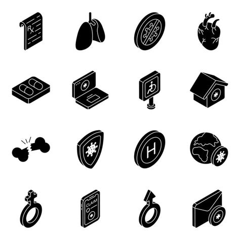 Premium Vector Pack Of Medical And Healthcare Glyph Icons