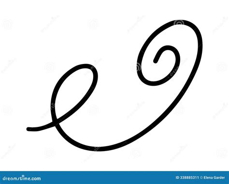 Curls Abstract Scribble Hand Drawn Line Doodle Decorative Curls Swirls Calligraphy Dividers