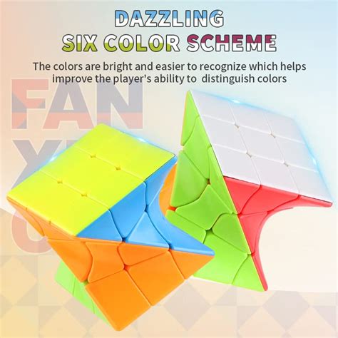 Taolele Twist Skewb Cube 3×3 Speed Cube Stickerelss Magci Cube 3d