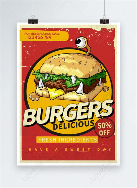 레트로 만화 음식 포스터입니다 이미지 사진 466194523 무료 다운로드