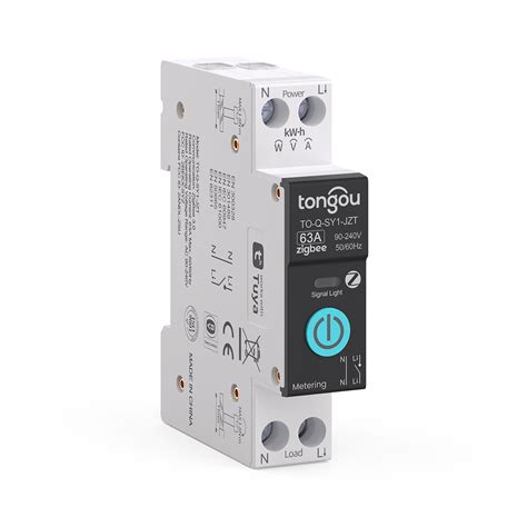 Tuya Zigbee Din Rail Smart Zigbee Switch 63a With Metering