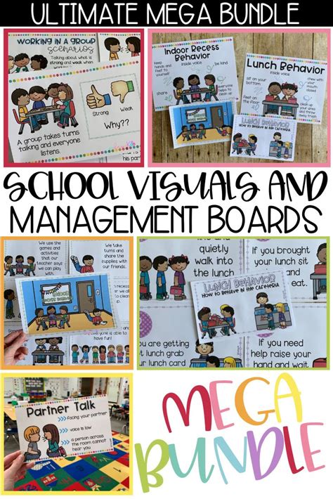 Back To School Classroom Management Visuals Full Year Procedure