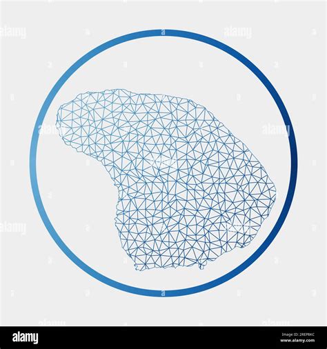 Lanai Icon Network Map Of The Island Round Lanai Sign With Gradient