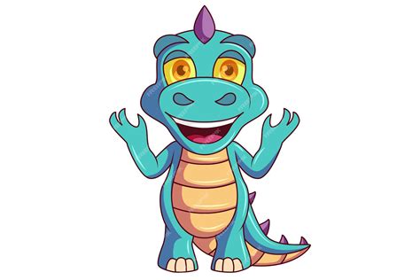 Premium Vector Cute Dinosaur Character Design Illustration