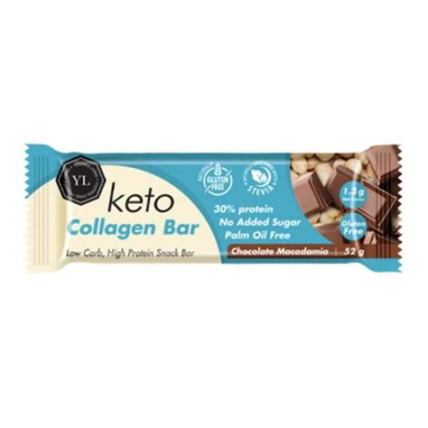 YOUTHFUL LIVING Chocolate Macadamia Keto Collagen Bar 52g GO DELIVERY