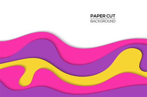 만화 다채로운 추상적 인 파도 스플래시와 현대 종이 컷 커버 템플릿 0명에 대한 스톡 벡터 아트 및 기타 이미지 0명 3