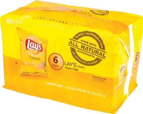 Lays Classic Potato Chips 6 Bags