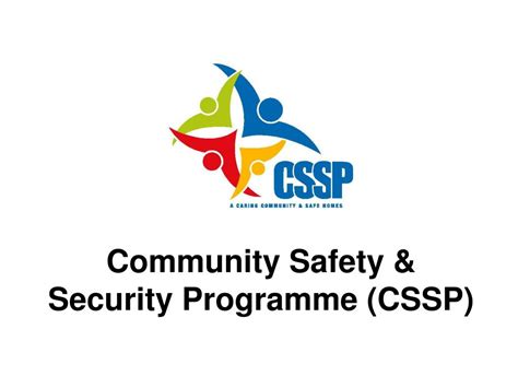 PPT Community Safety Security Programme CSSP PowerPoint Presentation ID