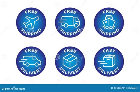 Conjunto De Iconos Vectores De Entrega De Envío Libre Ilustración Del
