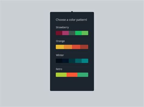 Color Palette Psd Html And Css