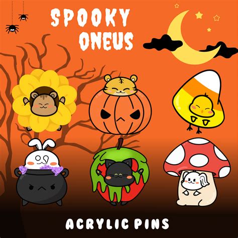 Oneus Spooky Season Pins Frizzylatte Shop