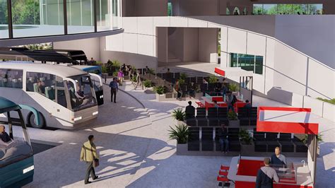 curves in architecture bus station behance